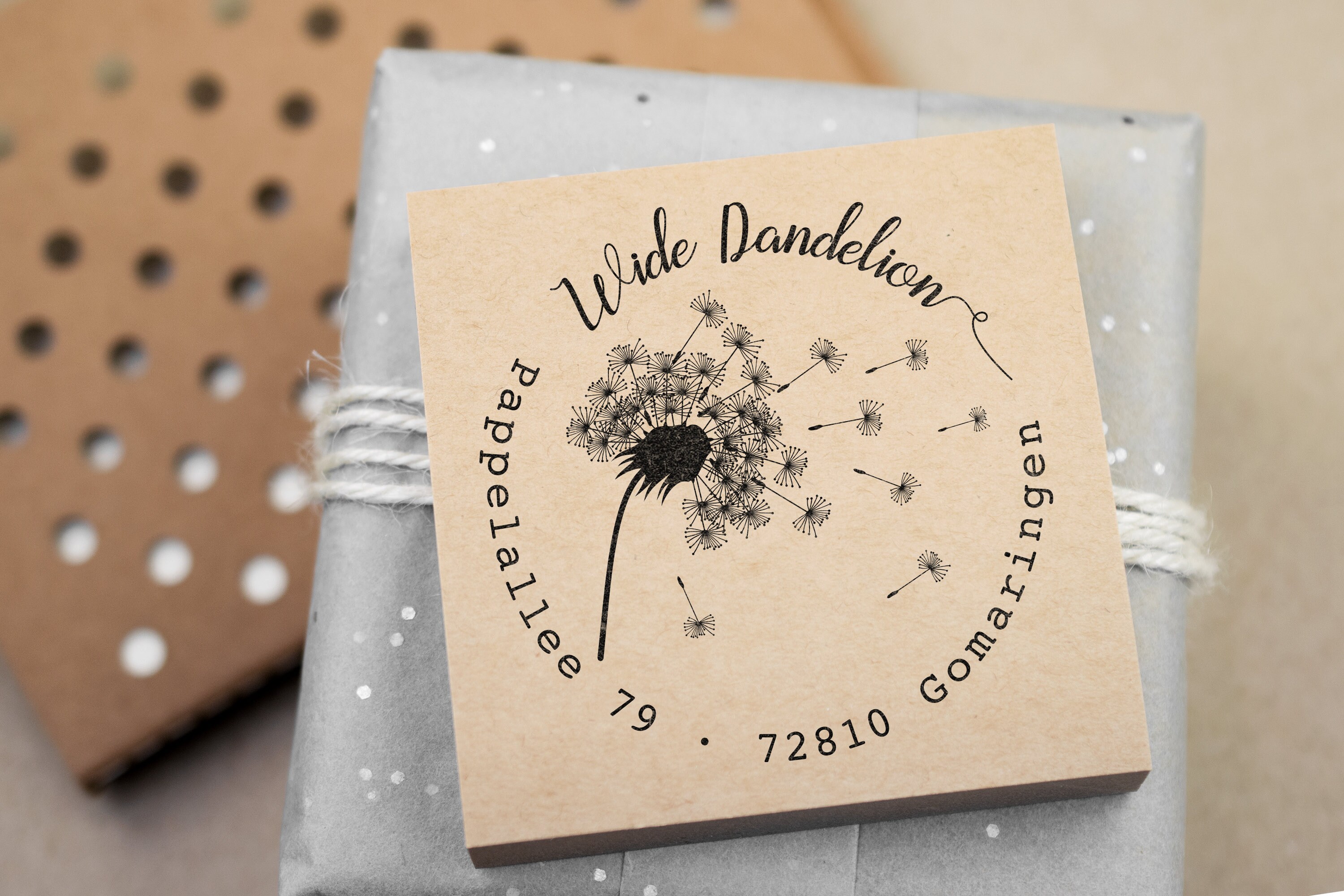 Large Round Stamp Dandelion Wide 50 Mm X Addresses - Etsy