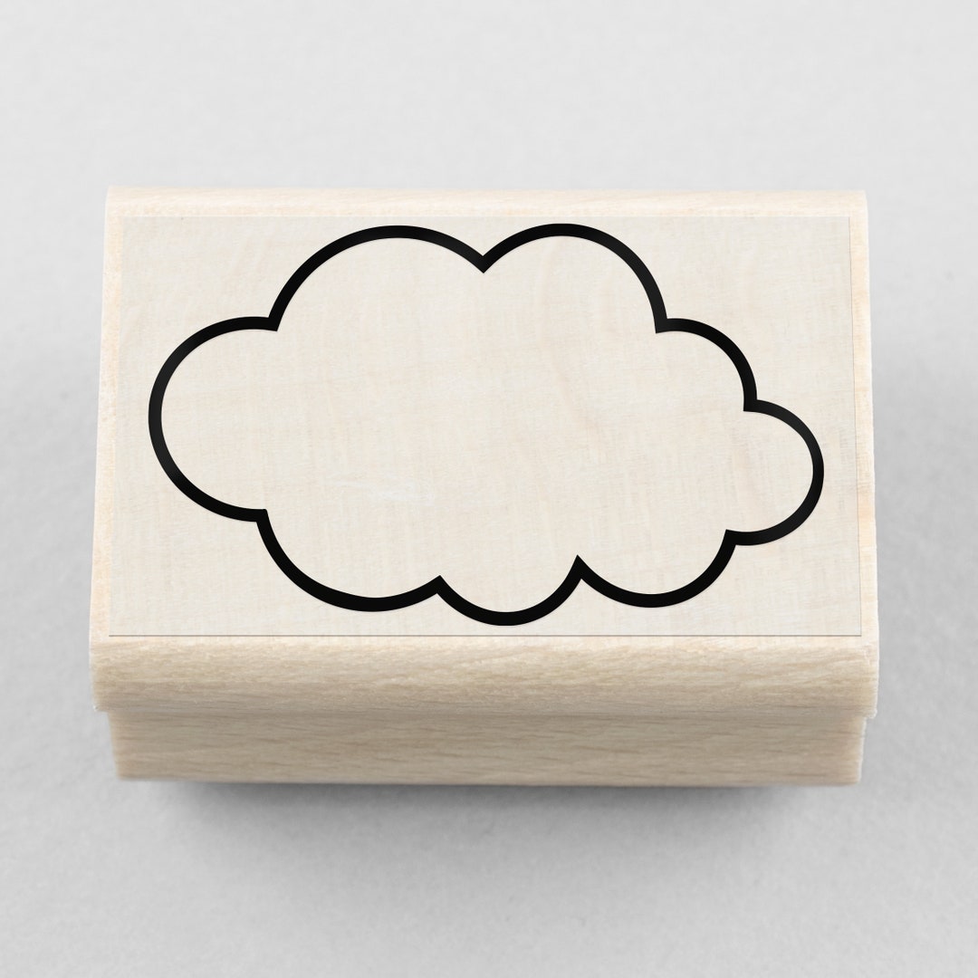 Rubber Stamp Cloud 40 X 25 Mm - Etsy