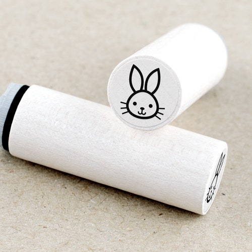 Mini Rubber Stamp Rabbit - Etsy