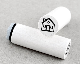 Mini Rubber Stamp HOUSE Ø 15 Mm / 0.59 Inches - Etsy