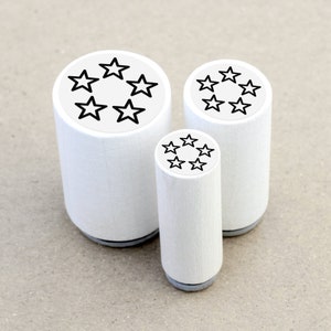 Mini Rubber Stamp Stars - Etsy