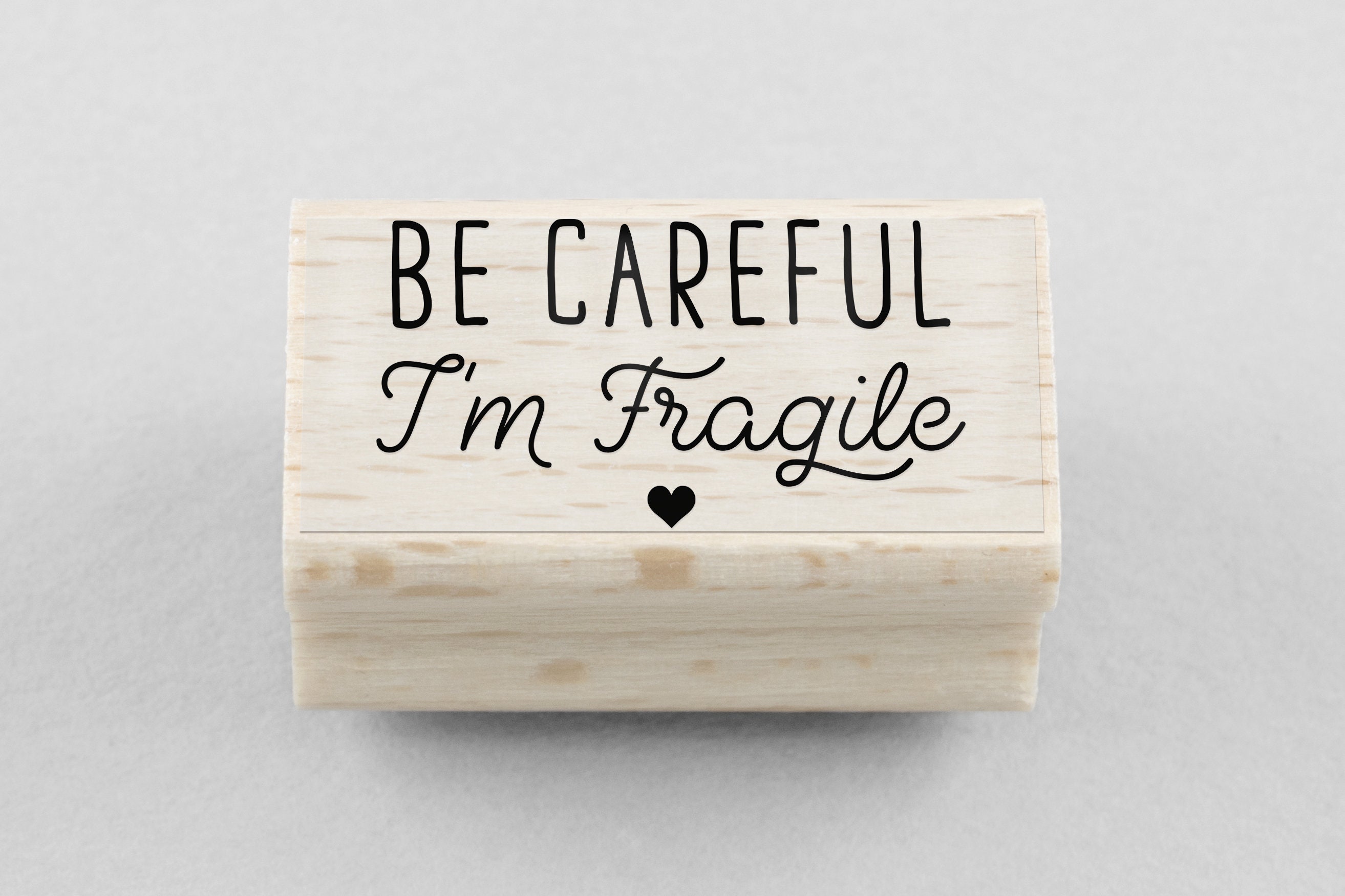 Rubber Stamp Be Careful I'm Fragile 35 X 20 Mm - Etsy