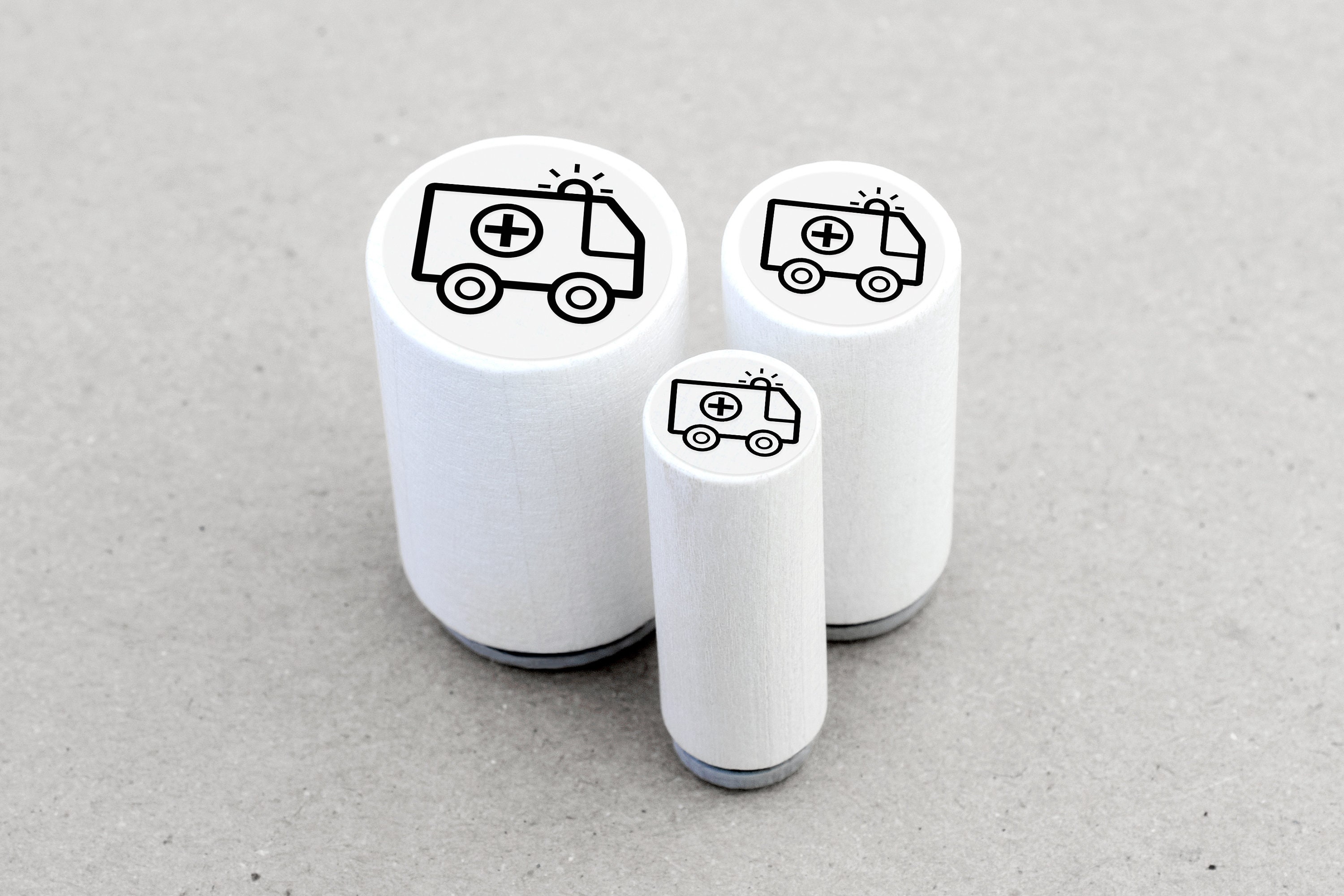 Mini Rubber Stamp Ambulance - Etsy