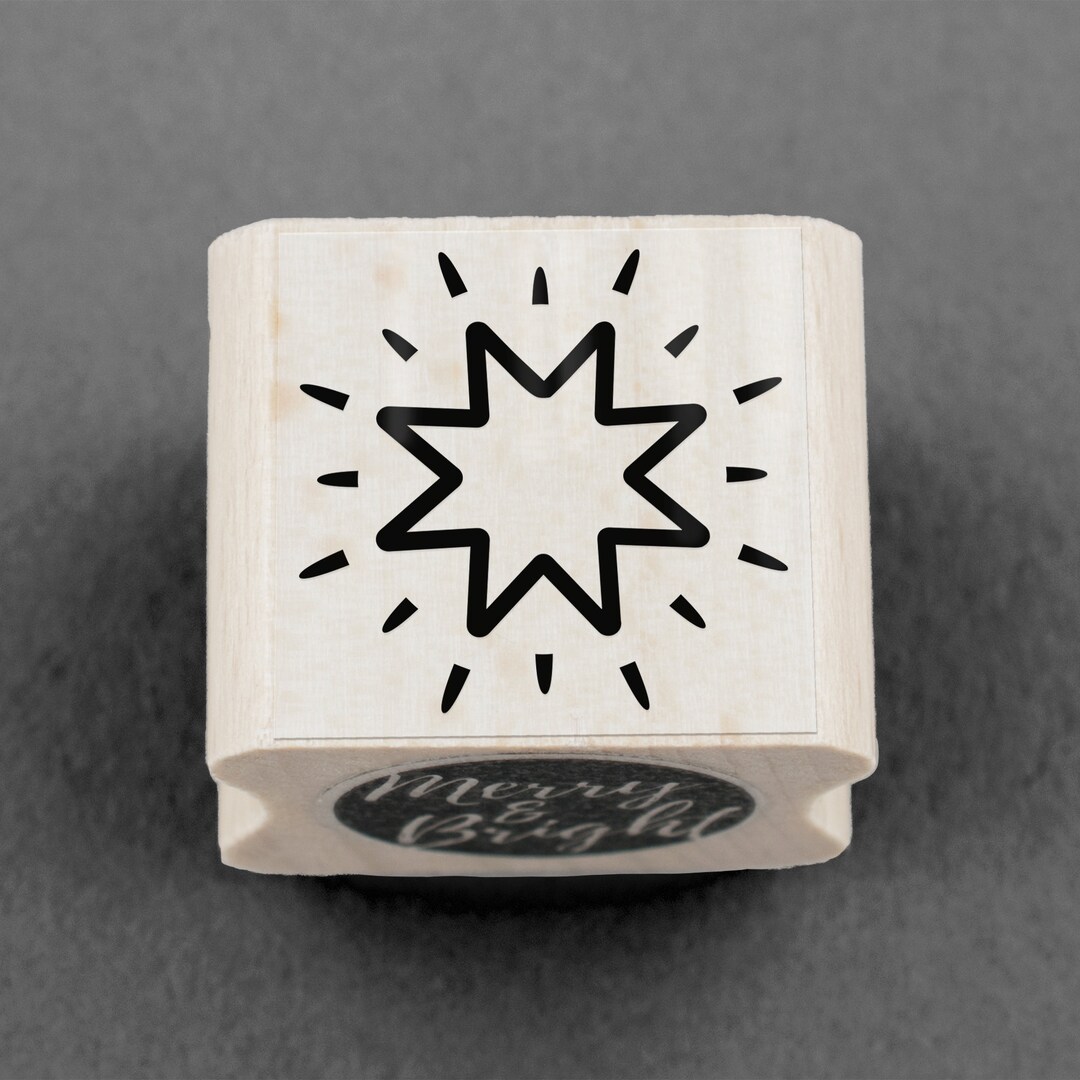 Rubber Stamp Star 20 X 20 Mm - Etsy