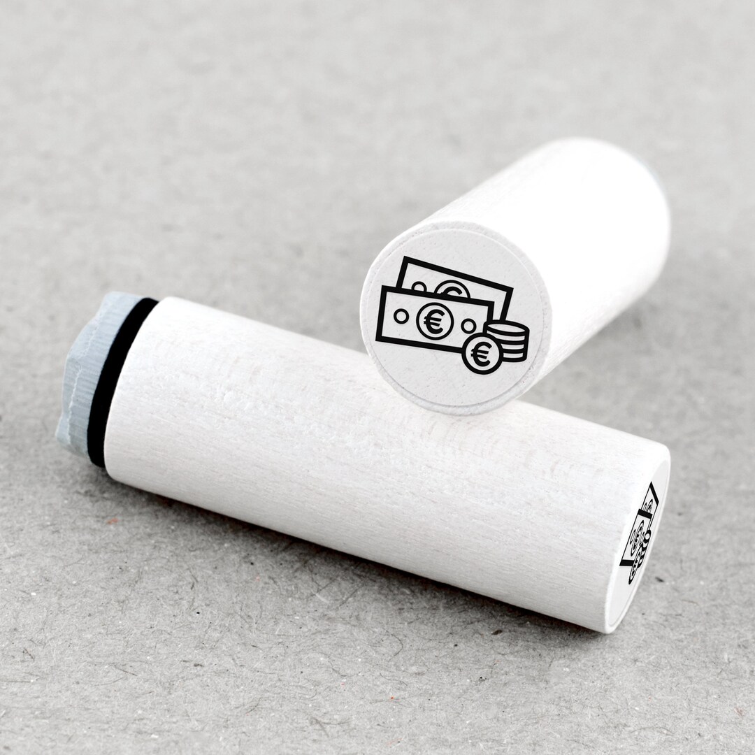 Mini Rubber Stamp Money (euro) - Etsy