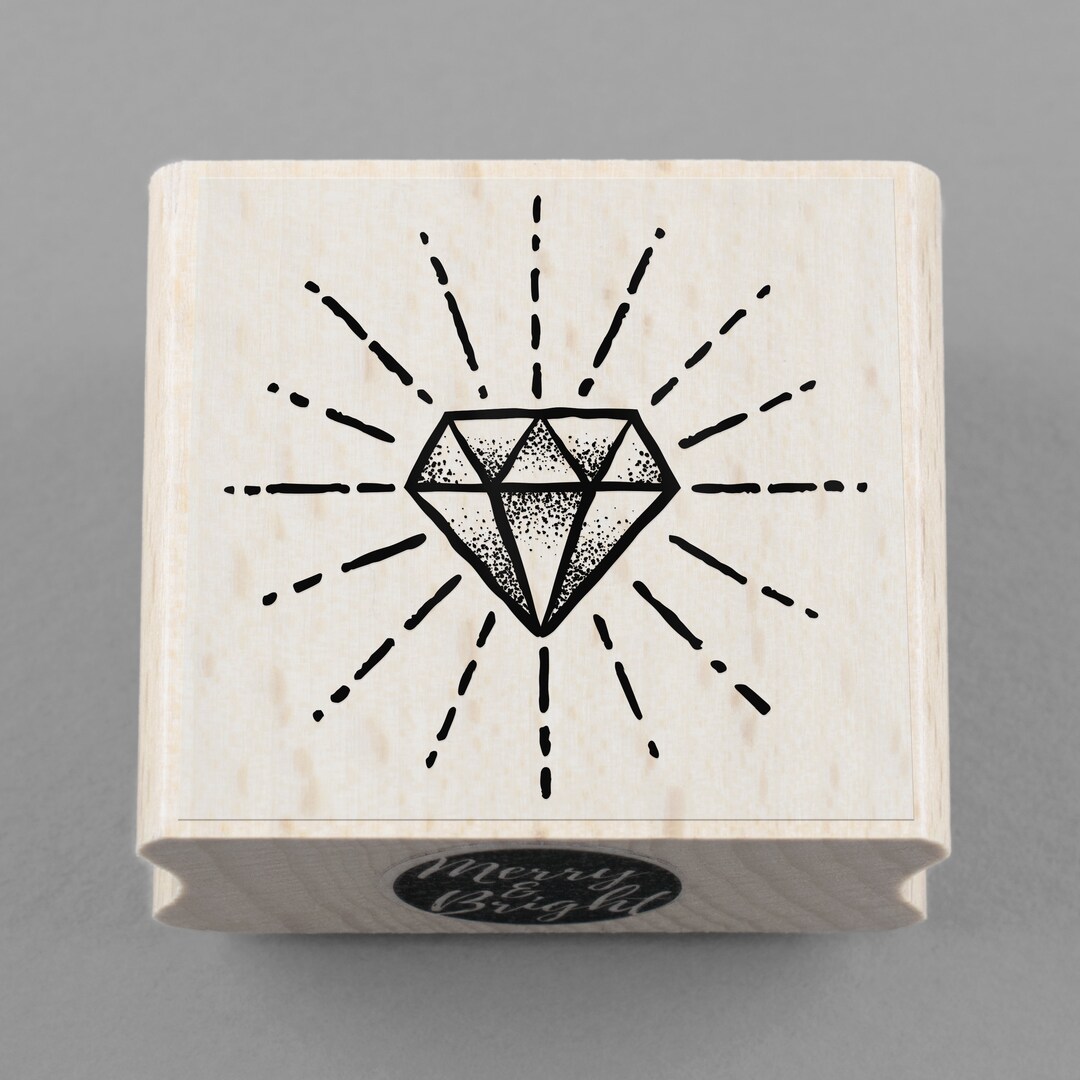 Rubber Stamp Diamond 40 X 40 Mm - Etsy