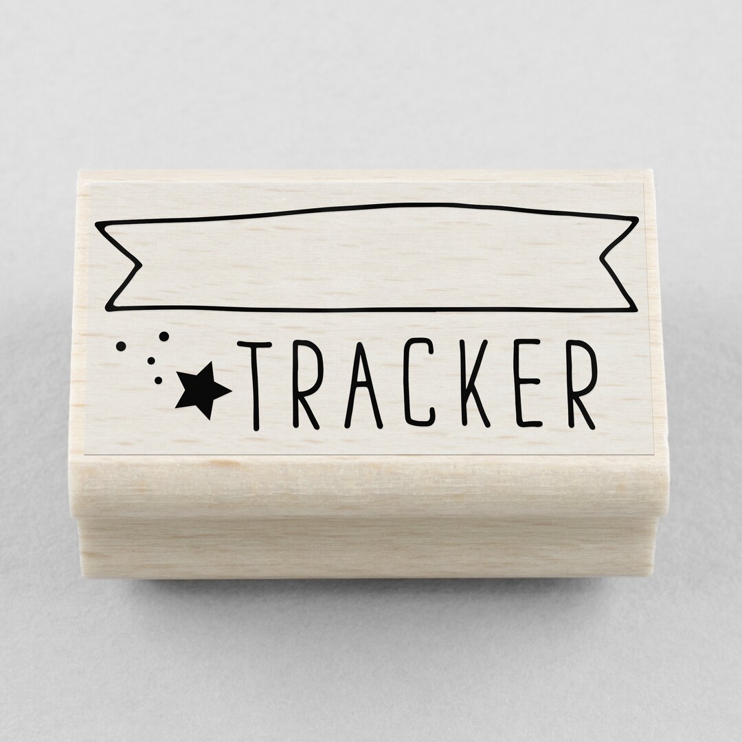 Rubber Stamp Banner Tracker 50 X 25 Mm - Etsy