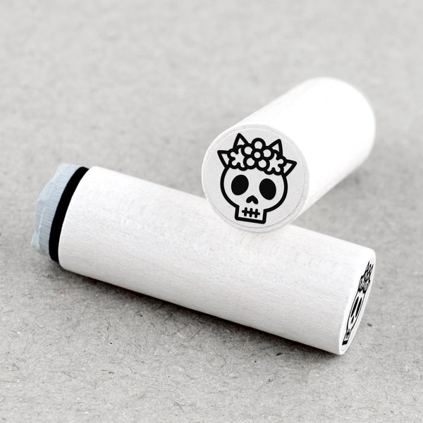 Skull Rubber Stamp - Etsy