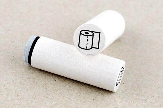 Mini Rubber Stamp Toilet Paper - Etsy