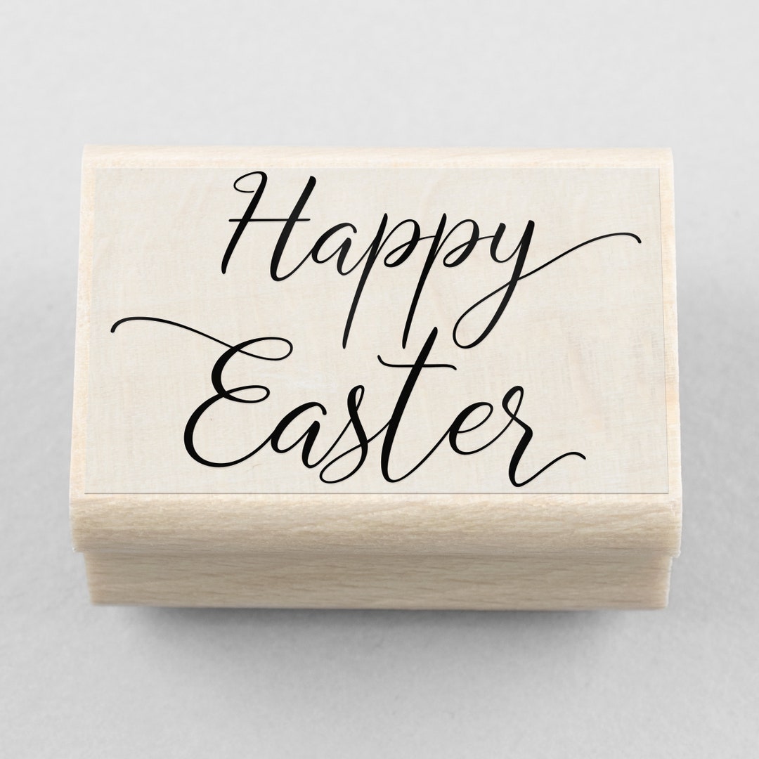 Rubber Stamp Happy Easter 40 X 25 Mm - Etsy