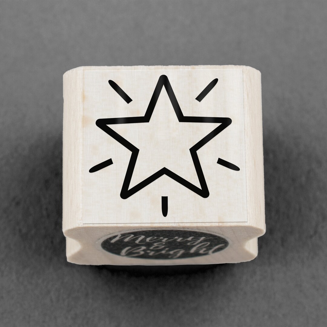 Rubber Stamp Star 20 X 20 Mm - Etsy