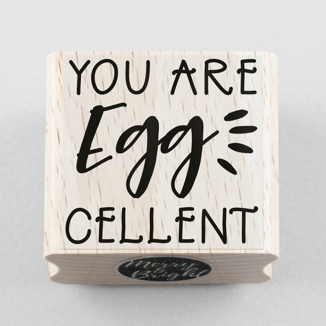 Rubber Stamp You Are Egg-cellent 35 X 35 Mm - Etsy UK