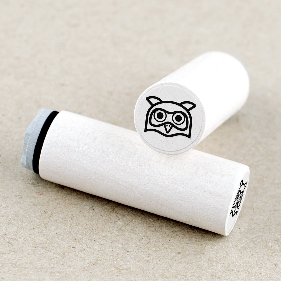 Mini Rubber Stamp Owl - Etsy
