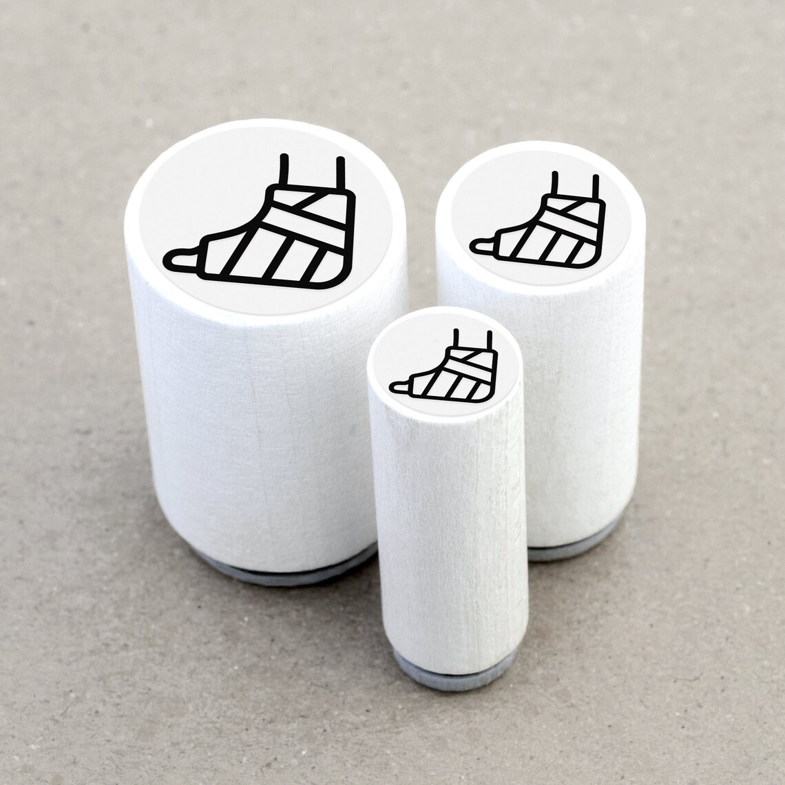 Mini Rubber Stamp Cast Foot - Etsy