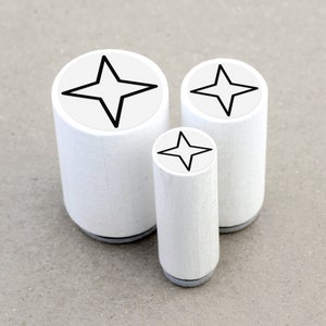 Mini Rubber Stamp Sparkle Star - Etsy
