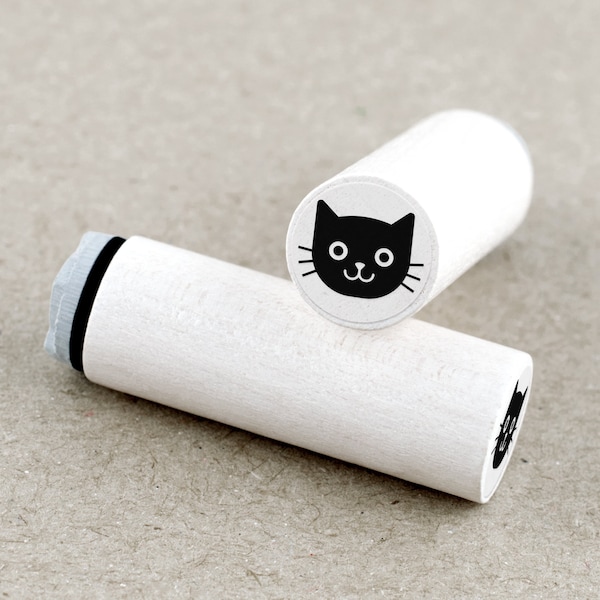Cat Rubber Stamp - Etsy