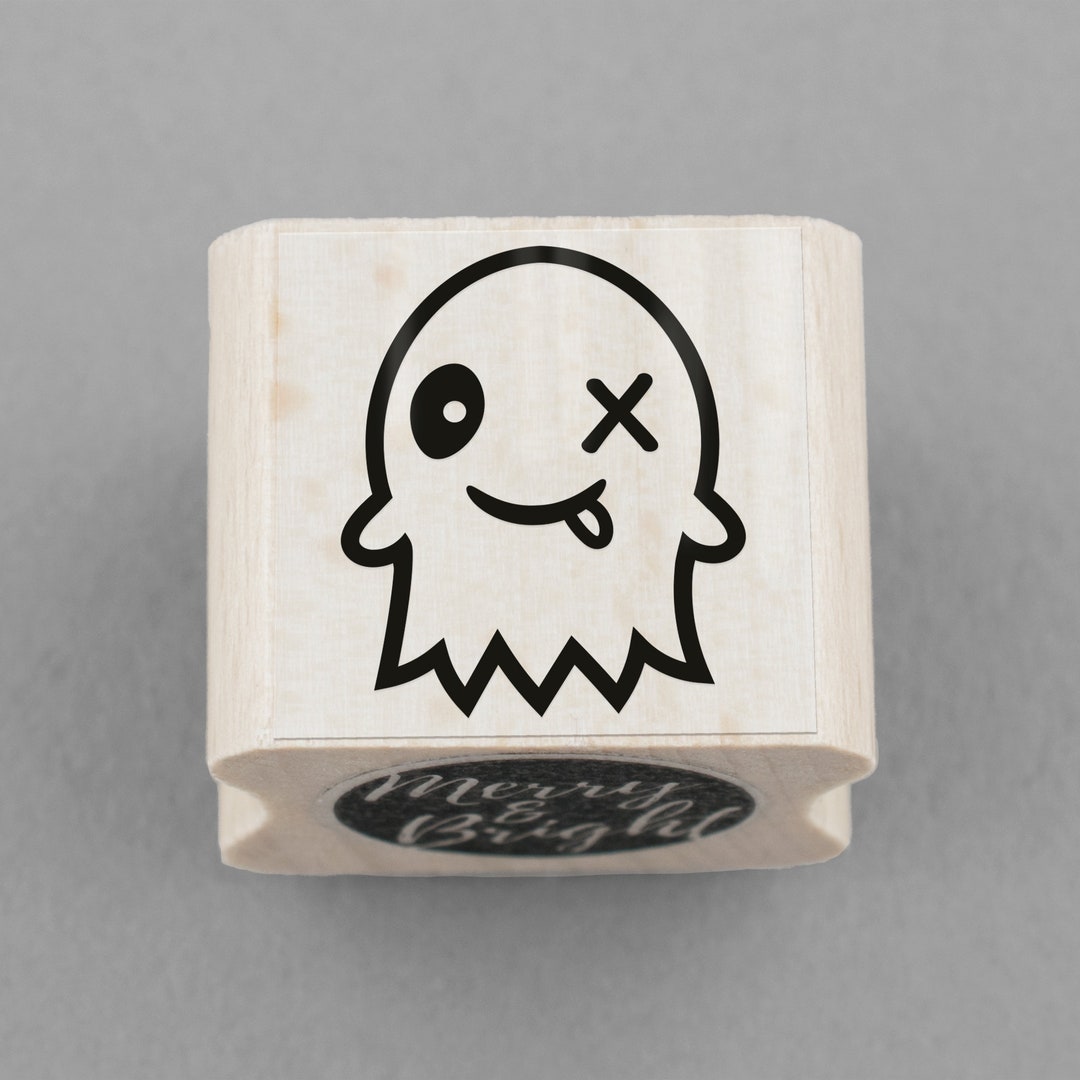 Rubber Stamp Ghost Gebbo 20 X 20 Mm - Etsy