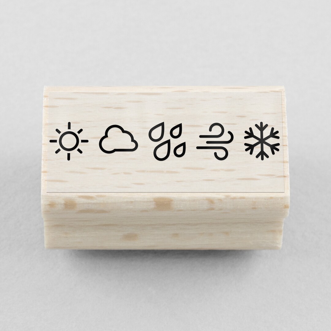 Rubber Stamp Weather 35 X 10 Mm - Etsy