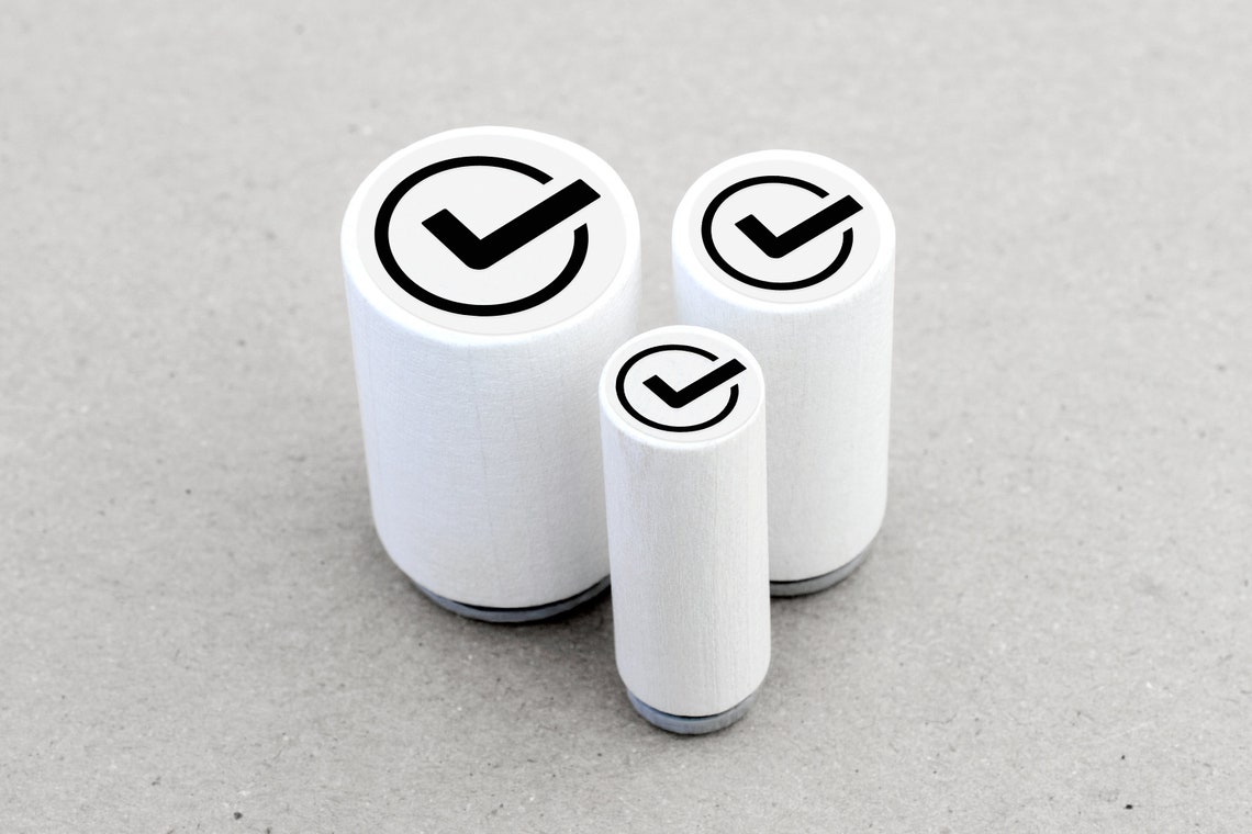 Mini Rubber Stamp Check Mark - Etsy