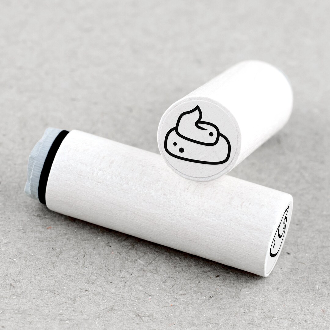 Mini Rubber Stamp Little Pile of Poo - Etsy