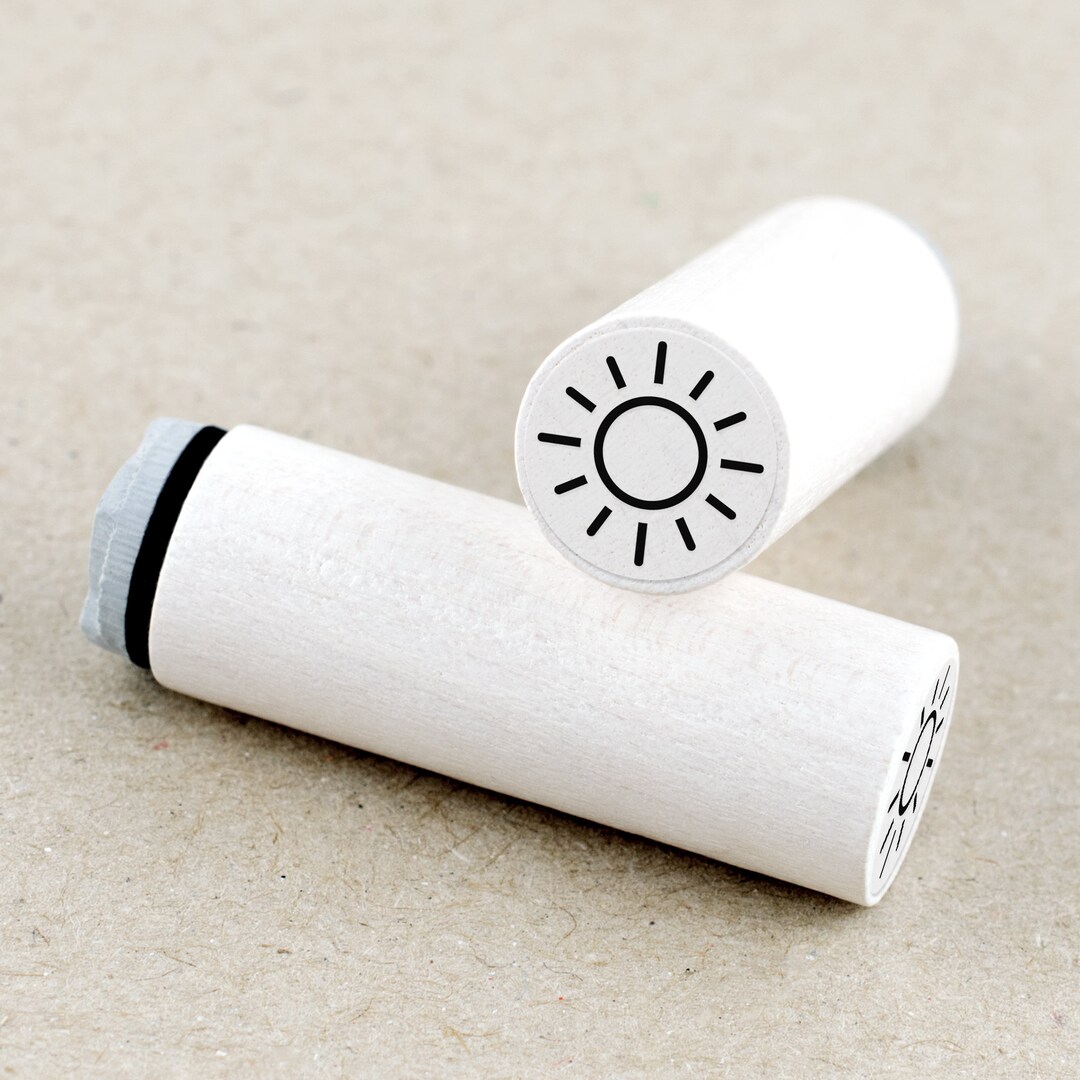 Mini Rubber Stamp Sun - Etsy