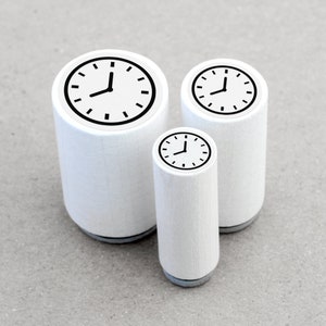 Mini Rubber Stamp Clock - Etsy