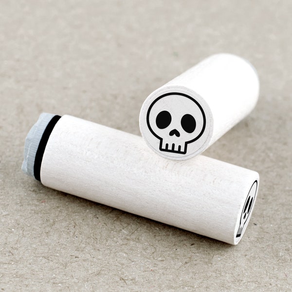 Skull Rubber Stamp - Etsy