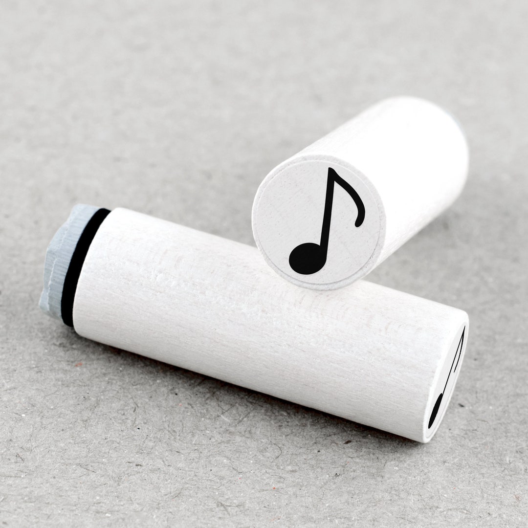 Mini Rubber Stamp Musical Note - Etsy