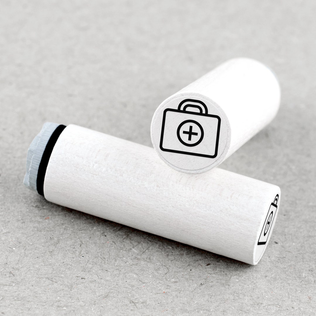 Mini Rubber Stamp First Aid - Etsy