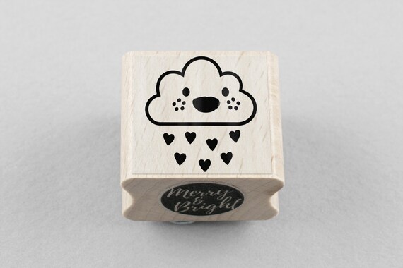 Rubber Stamp Cloud 25 X 25 Mm - Etsy