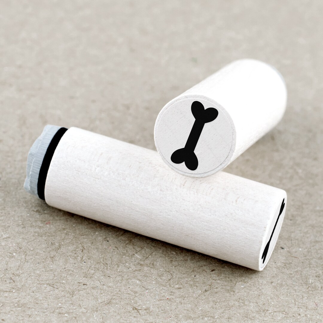 Mini Rubber Stamp Bone - Etsy