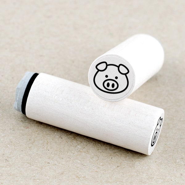 Pig Rubber Stamp - Etsy