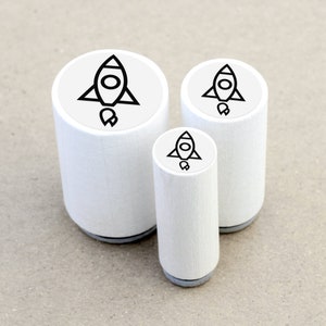 Mini Rubber Stamp Rocket - Etsy