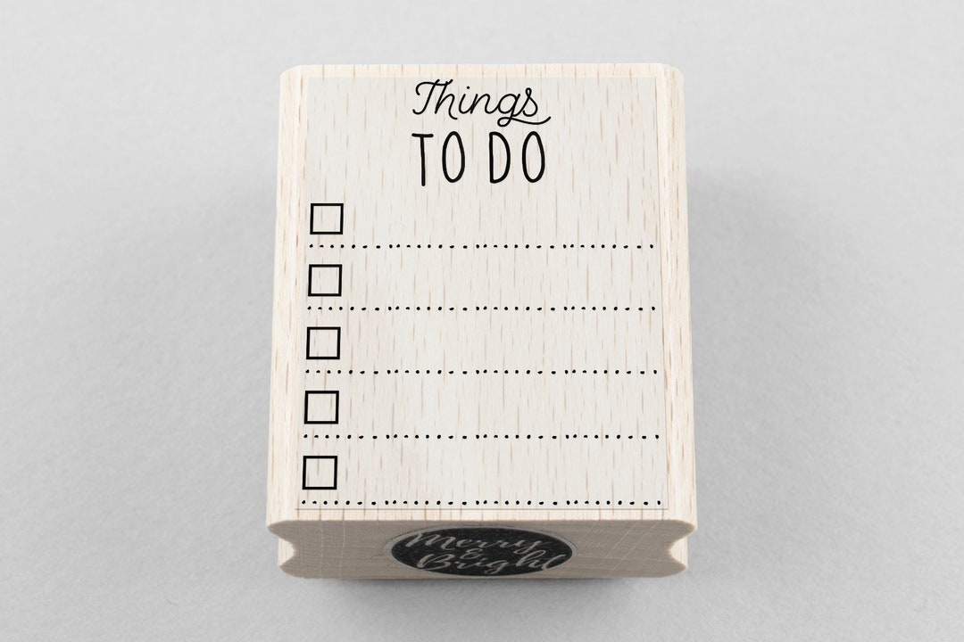 Rubber Stamp Things to Do 50 X 65 Mm - Etsy