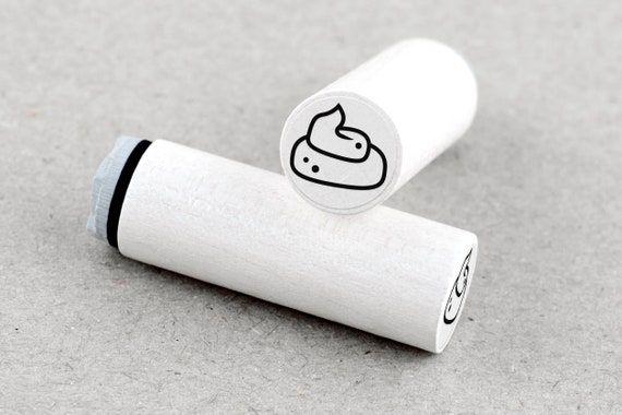 Mini Rubber Stamp Little Pile of Poo - Etsy