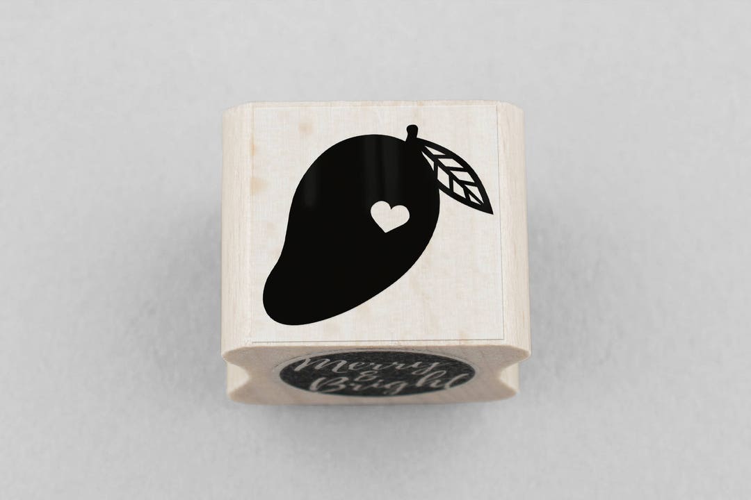 Rubber Stamp Mango Hjerte 20 X 20 Mm - Etsy