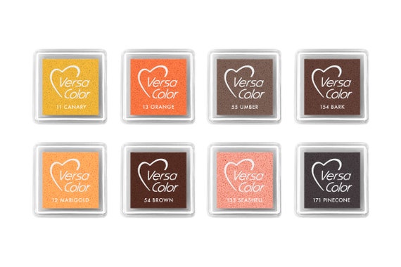 Ink Pad Yellow Orange and Brown Shades Versacolor Small - Etsy