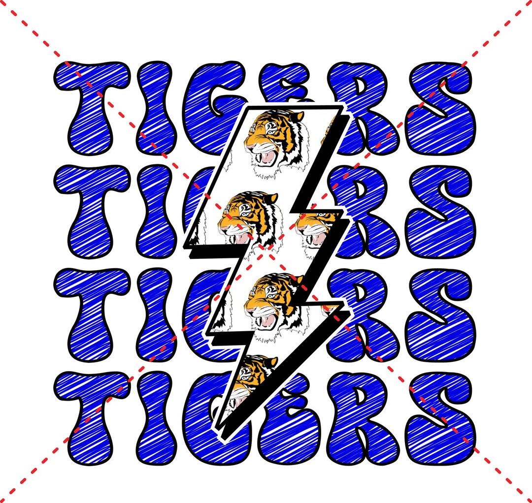 Royal Blue Tigers Sublimation Design | Tiger | Sports | Sublimation PNG ...