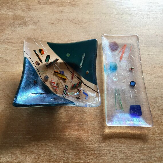 Decorative Dish Infused Glass Designer Plate Signed Plate - Etsy