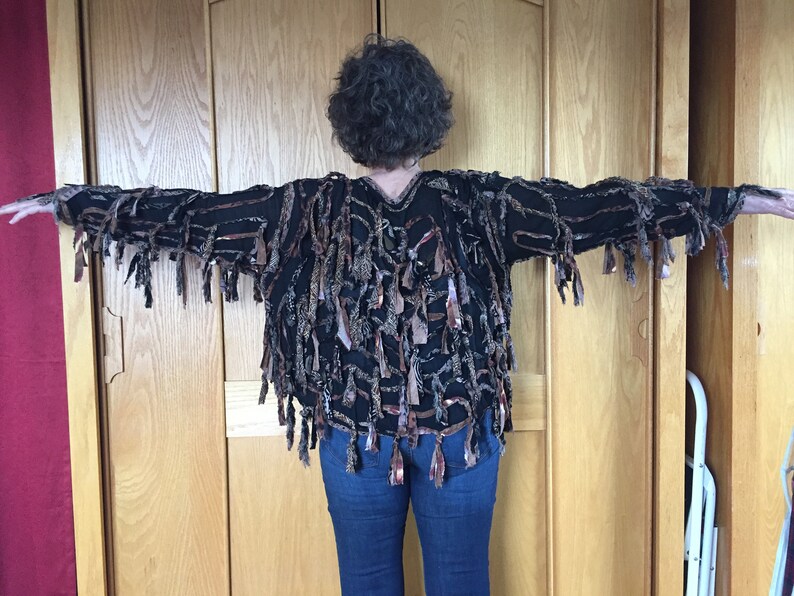 Handmade Jacket Tattered Jacket Fringed Jacket Artisan | Etsy