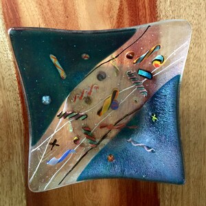 Decorative Dish Infused Glass Designer Plate Signed Plate - Etsy