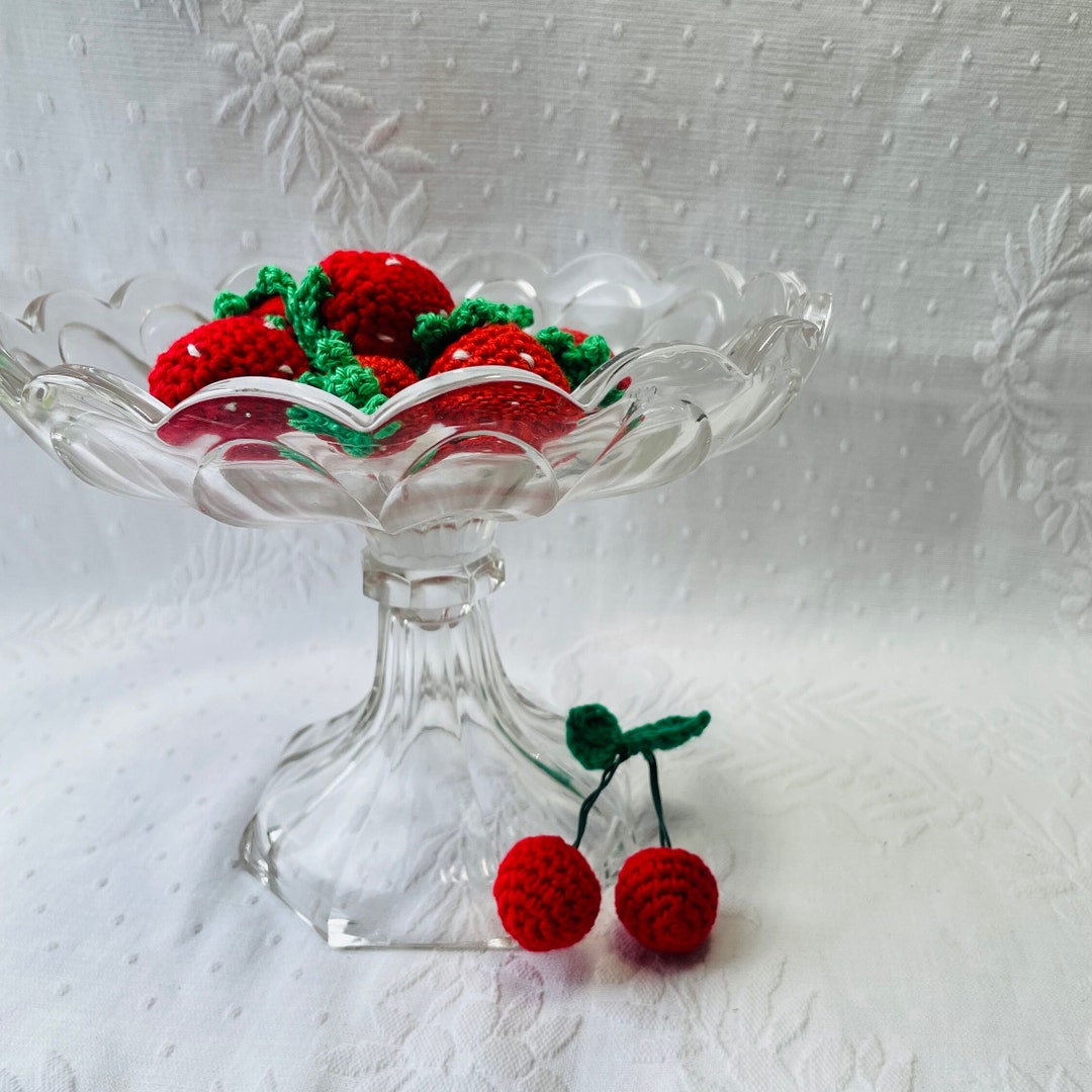 Vintage Pressed Glass Pedestal Bowl Cake Stand - Etsy UK