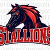 Sports Clipart: Black Bold "stallions" Team Mascot Name in Varsity ...