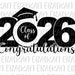 Class of 2026 Png Svg Eps Dxf Graduation Design 2026 Senior Class ...