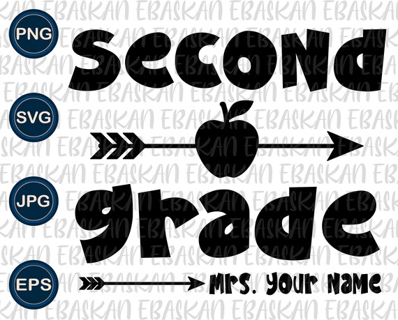 Second Grade Teacher Name PNG SVG Elementary First Day of - Etsy