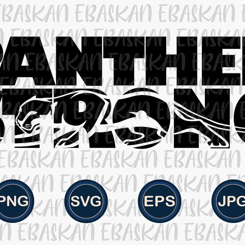 Panther Strong PNG SVG EPS Black Panther Design Athletic Go - Etsy