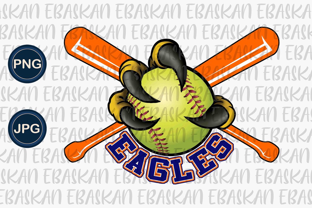 Eagles Softball Athletic Teams PNG JPG Go Eagles Softball Team Design ...