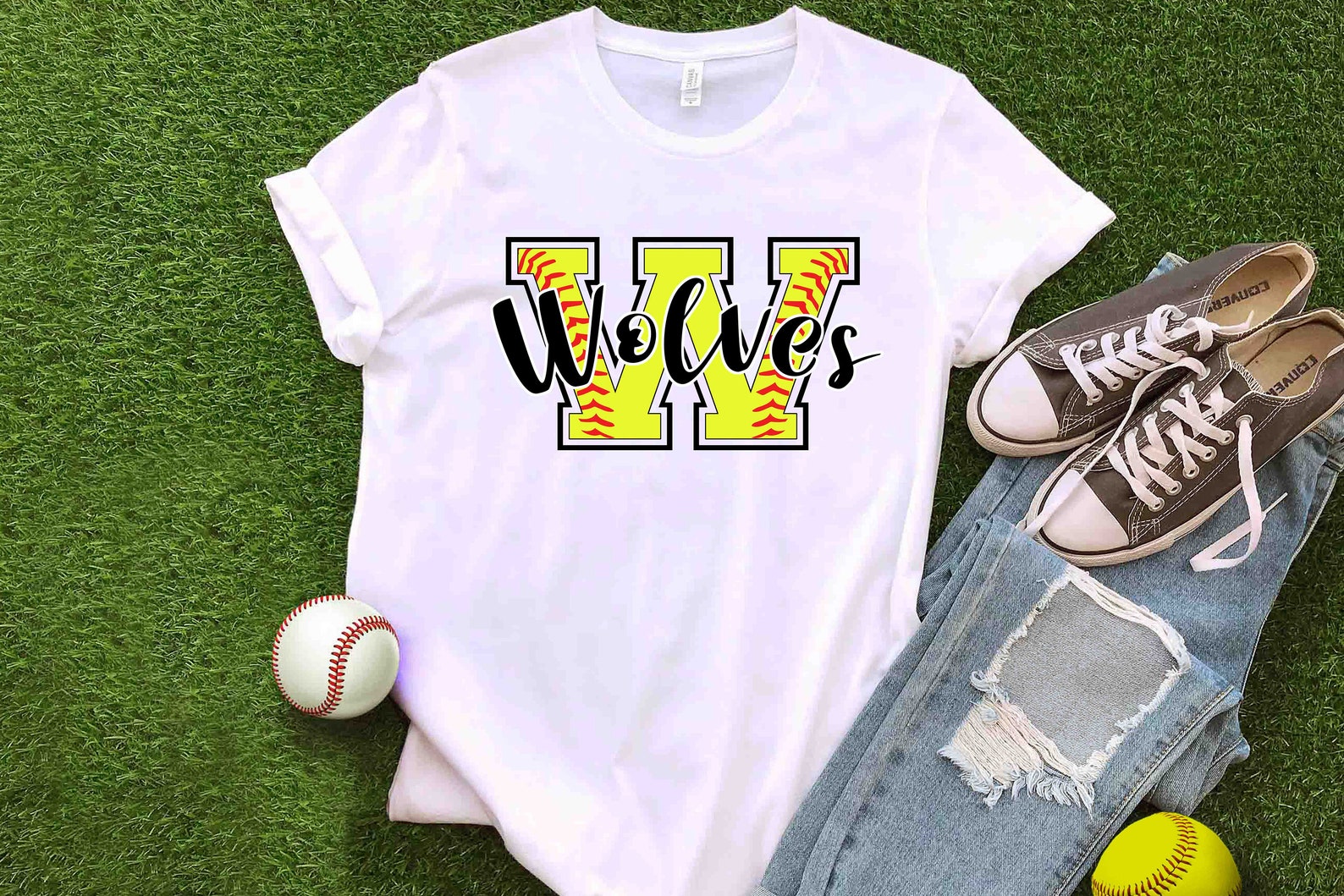 Wolves Softball Athletic Teams PNG SVG Design Go Wolves - Etsy