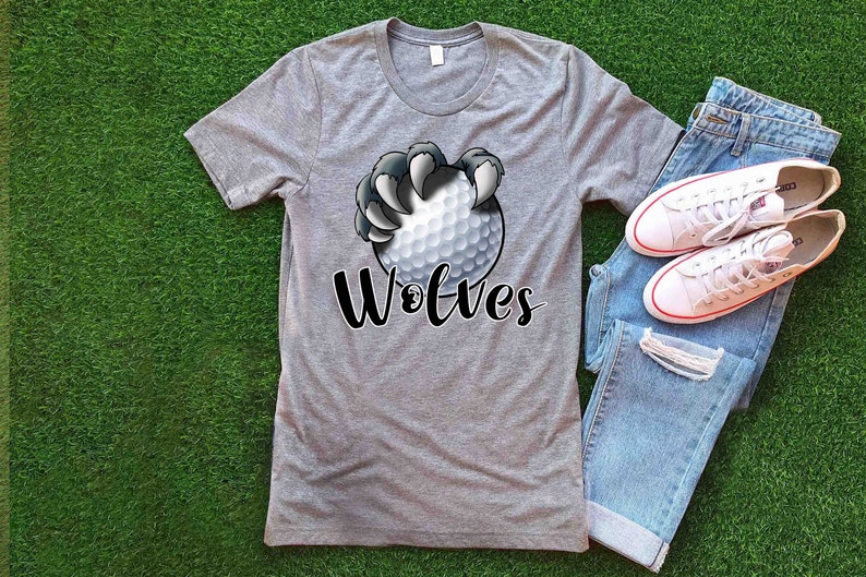 Wolves Golf Athletic Teams Png Design Go Wolves Golf Grey Wolf - Etsy