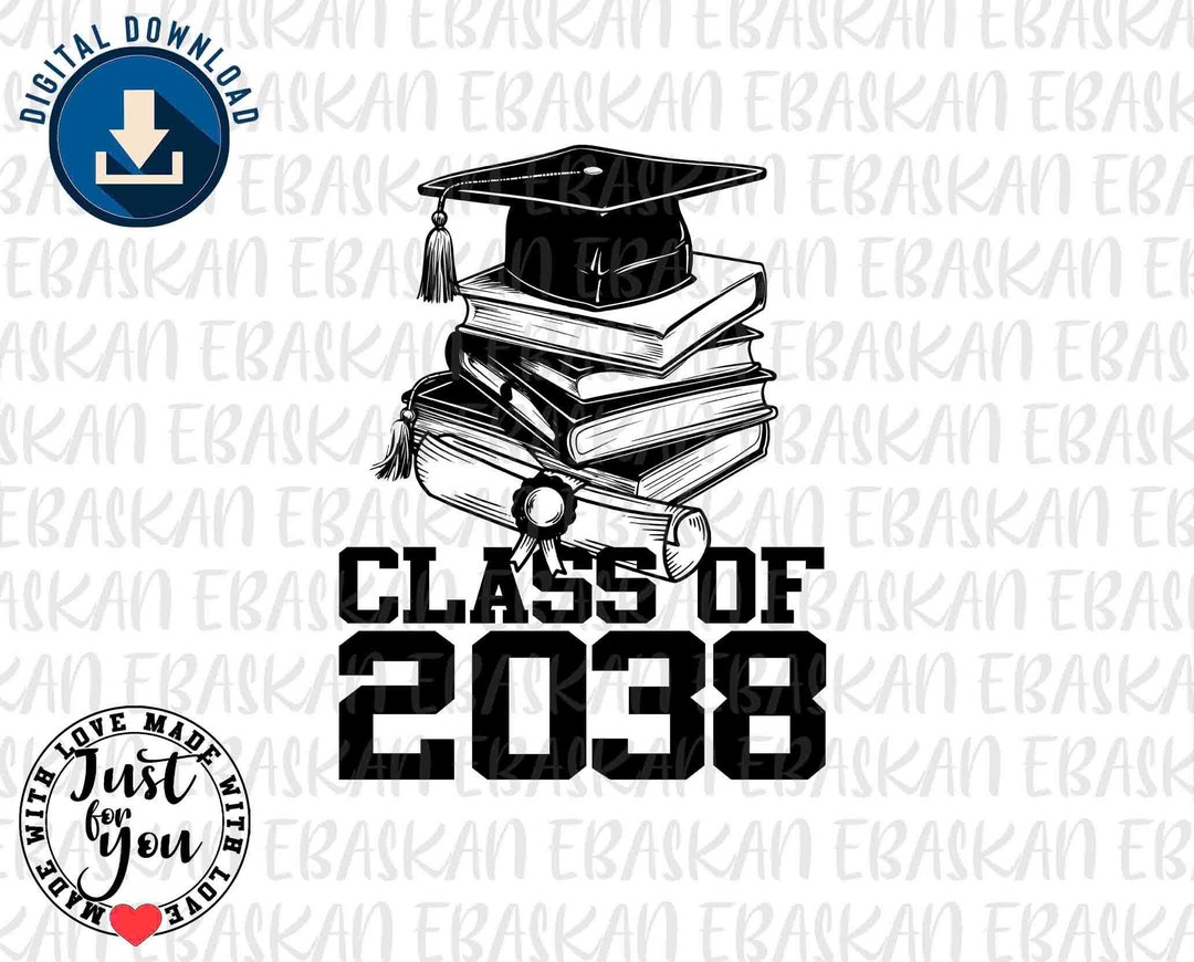 Class of 2038 Graduation PNG Design (digital Download) - Etsy